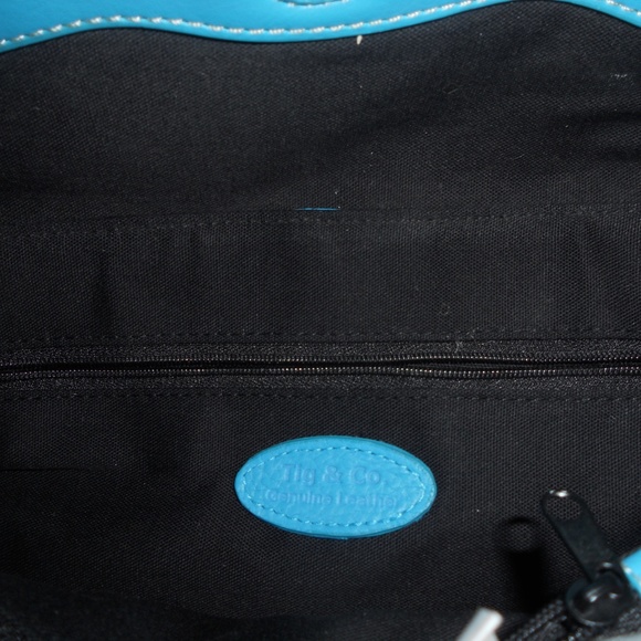 TIG & CO | Bags | Tig Co Blue Leather Shoulder Bag | Poshmark